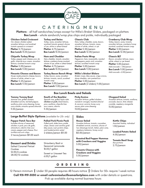 Catering | Miss Lucille's Cafe
